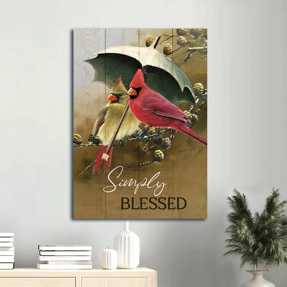 Simple Red Bird Painting